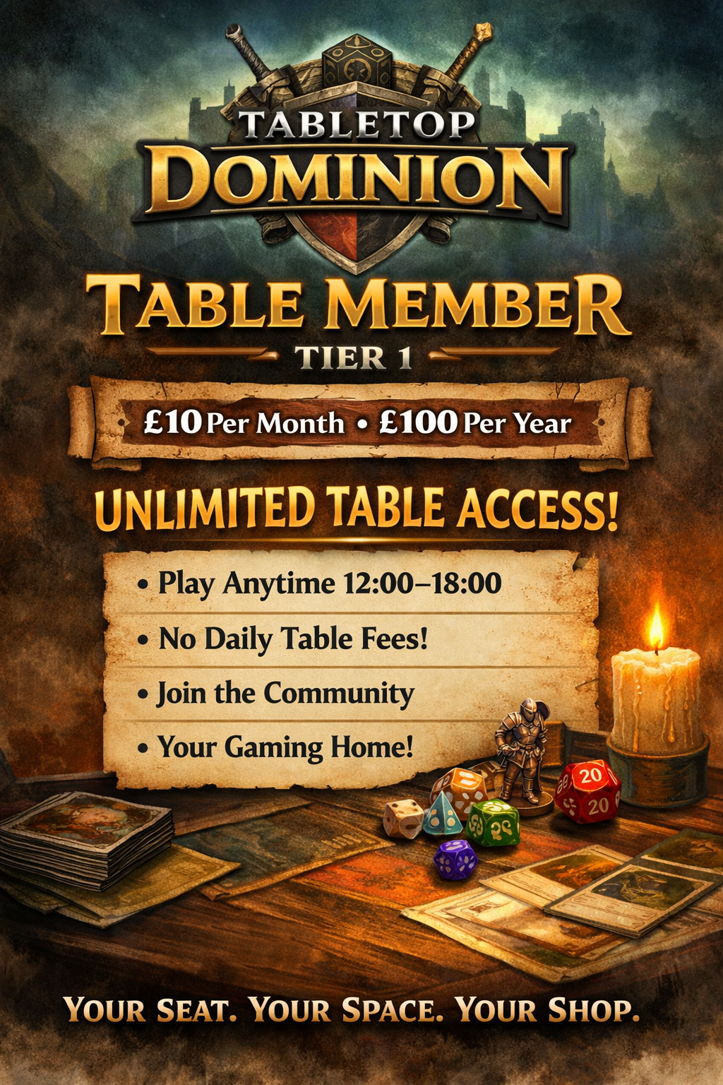 Table Member - Tier 1 – Tabletop Dominion