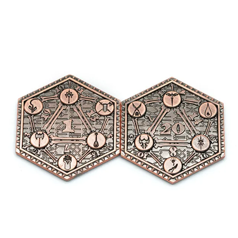 D2 | DND COIN FLIP | Metal | Matte Copper